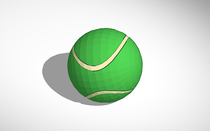 3D design Tennis Ball - Tinkercad