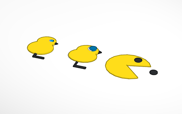 3D design PAC MAN AND DUCK LIFE - Tinkercad