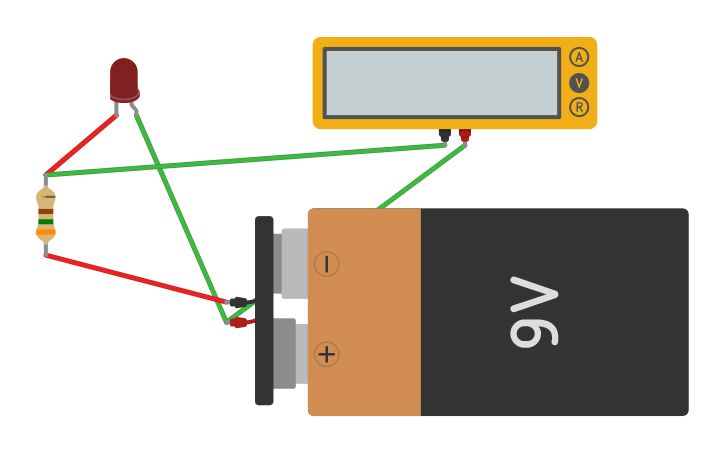 Circuit design LED Kaç Volt ile Yanıyor? - Tinkercad