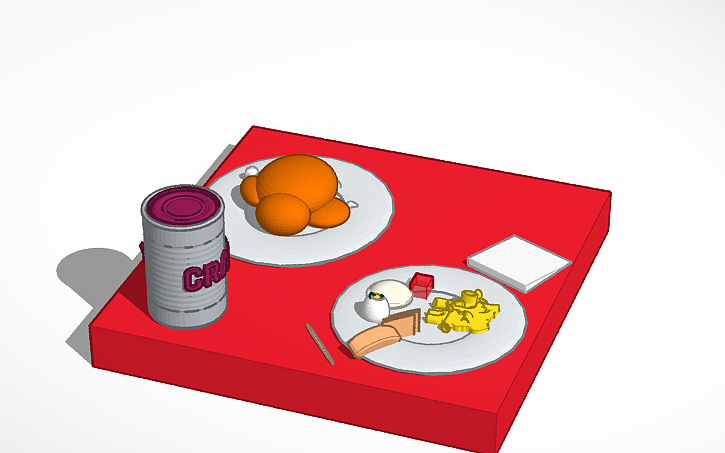 3D design Thanksgiving feast - Tinkercad