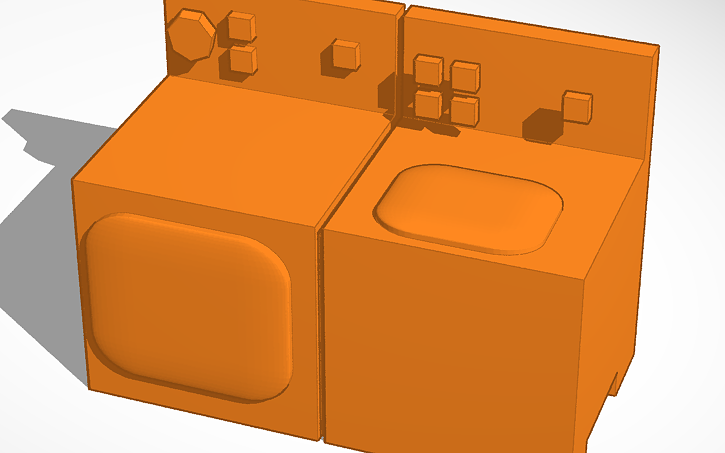 3D design Washer And Dryer Pi - Tinkercad