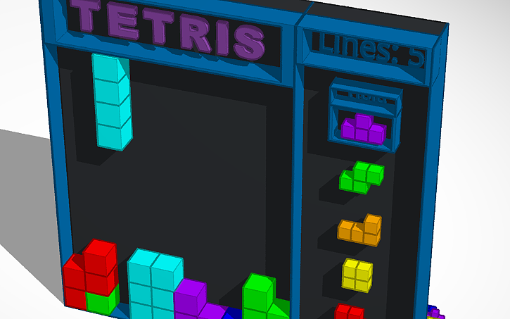 3D design Tetris - Tinkercad