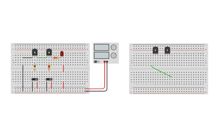 Circuit design NPN AND GATE | Tinkercad