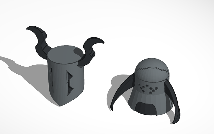 3D design evil fantasy helmets - Tinkercad
