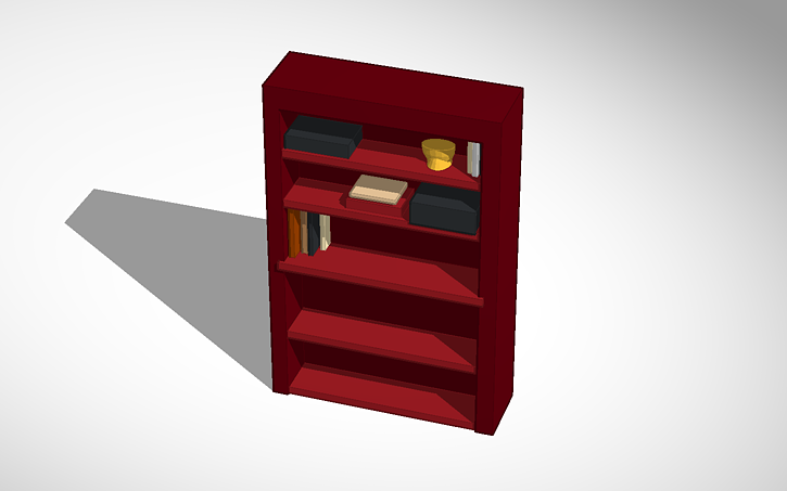 3D design Bookshelf - Tinkercad
