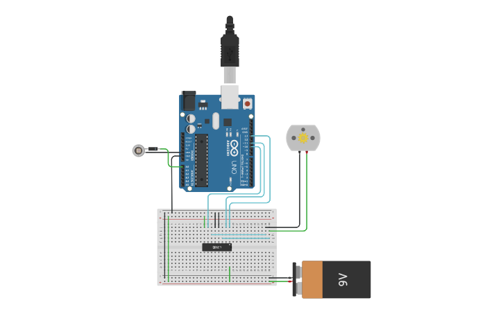 Circuit design Sensor de luminosidade | Tinkercad