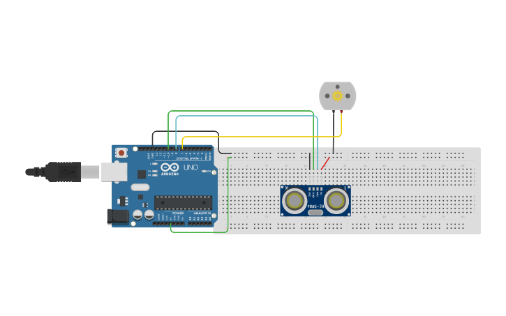 Circuit design Arduino sensor con motor Gustavo Granados | Tinkercad Circuit design Arduino sensor con motor Gustavo Granados | Tinkercad