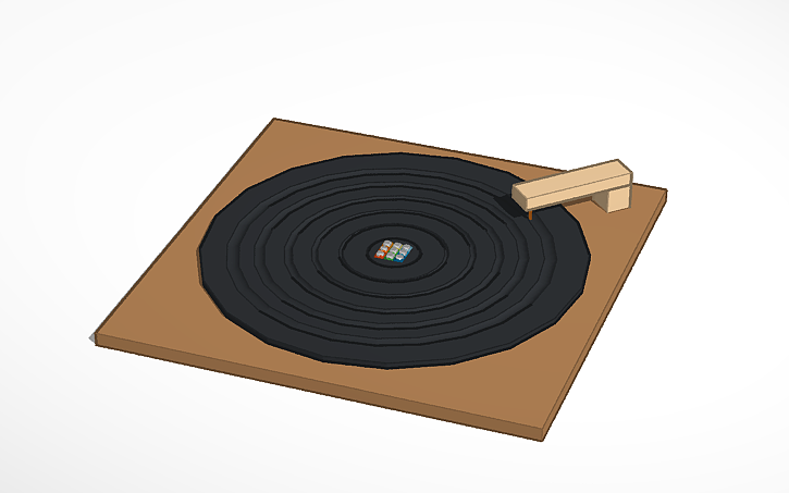 3D design Record Player 2021 - Tinkercad