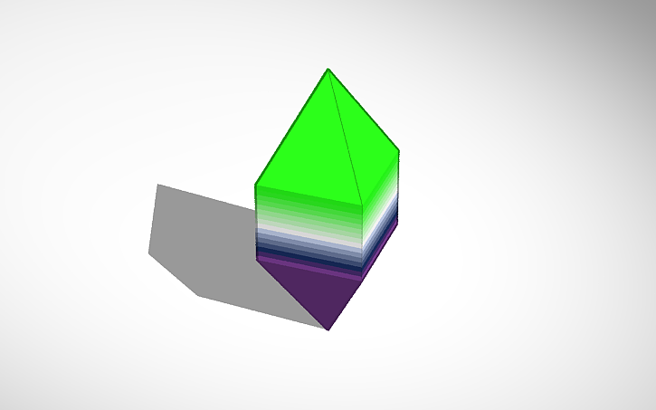 3D design Graidient Crystal - Tinkercad