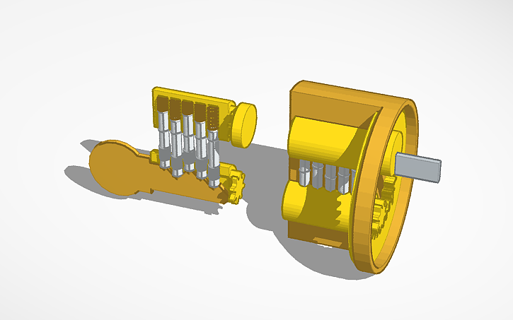 3D design "unpickable" lock - Tinkercad