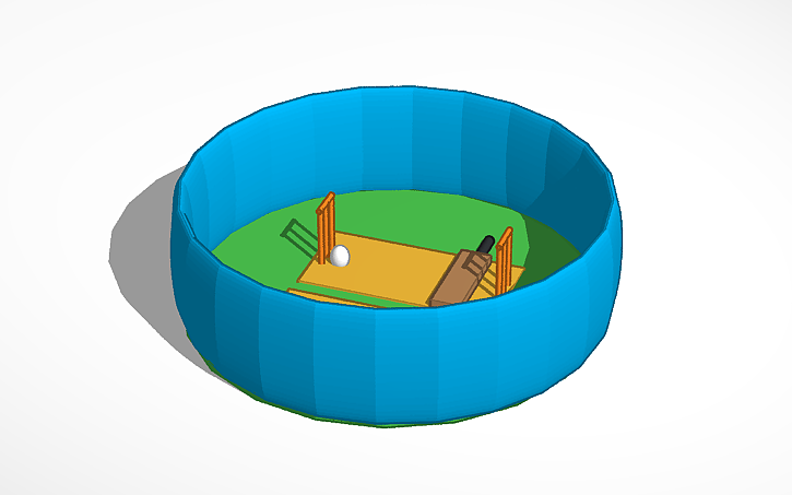 3D design CRICKET STADIUM - Tinkercad