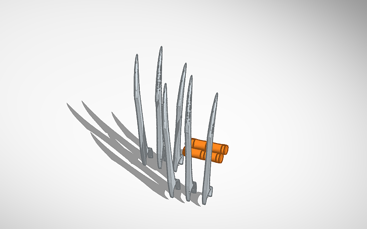 3D design Wolverine Claws - Tinkercad