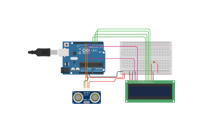 Circuit design 18BEC0863 Smart Rainfall Measurement System FAT | Tinkercad
