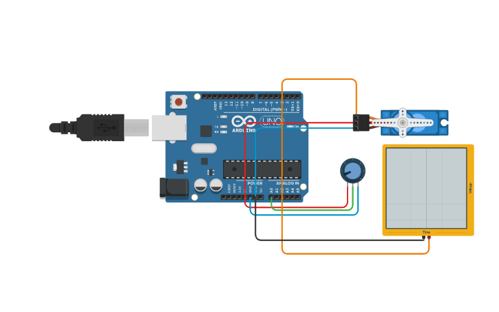 Circuit Design Control De Servomotores Tinkercad