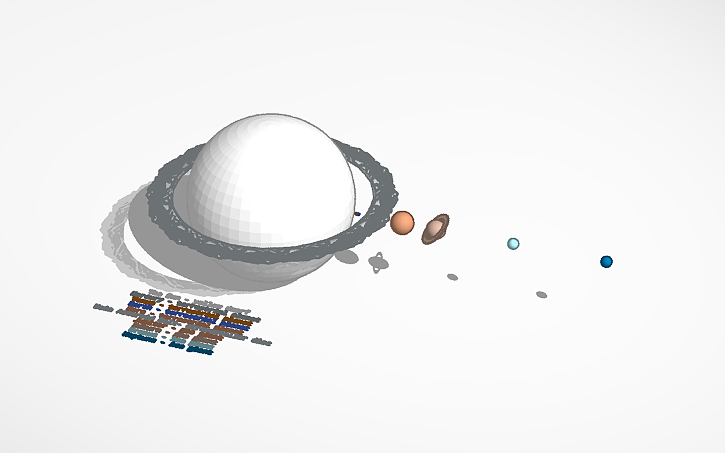 3D design Solar System SIMLAB - Tinkercad