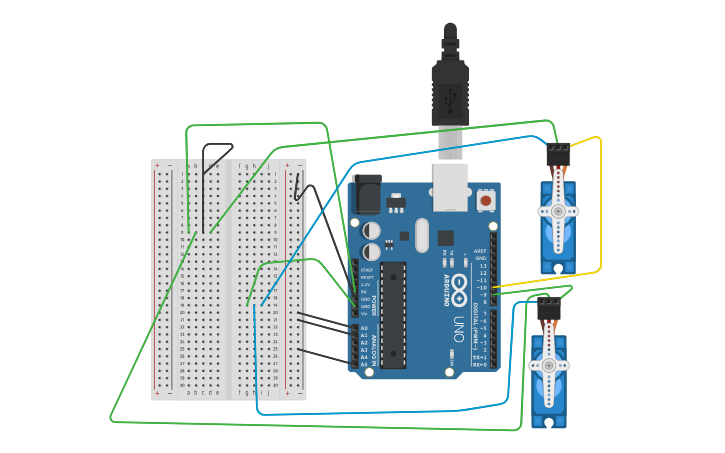 Circuit Design Joystick Arm Tinkercad