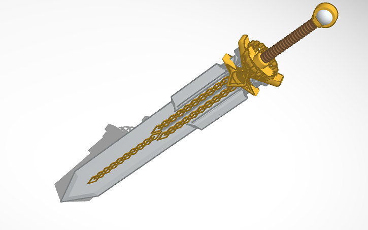 3D design Fantasy 2-handed Broad Sword - Shatter Star | Tinkercad