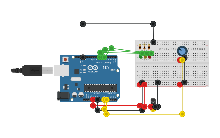 Circuit design Program 4: Temperature Sensor - Tinkercad