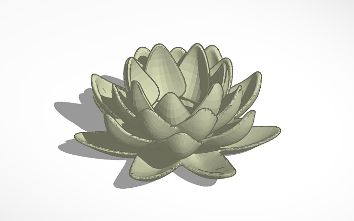 3D design lotus flower - Tinkercad