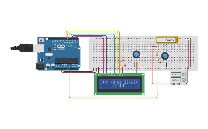 Circuit design V-meter | Tinkercad