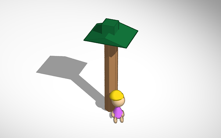 3D design Boy under tree | Tinkercad