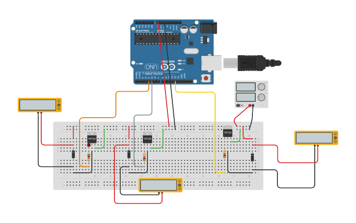 Circuit design Solenoid valve - Tinkercad