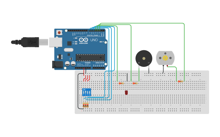 Circuit design Ejercicio 11 taller - Tinkercad