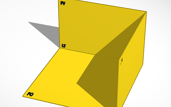 3D design Proiezioni Ortogonali di un prisma a base triangolare - Tinkercad
