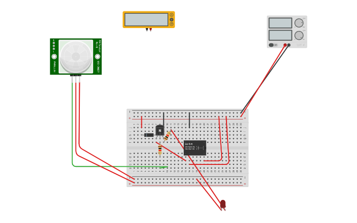 Circuit design Pir - Tinkercad
