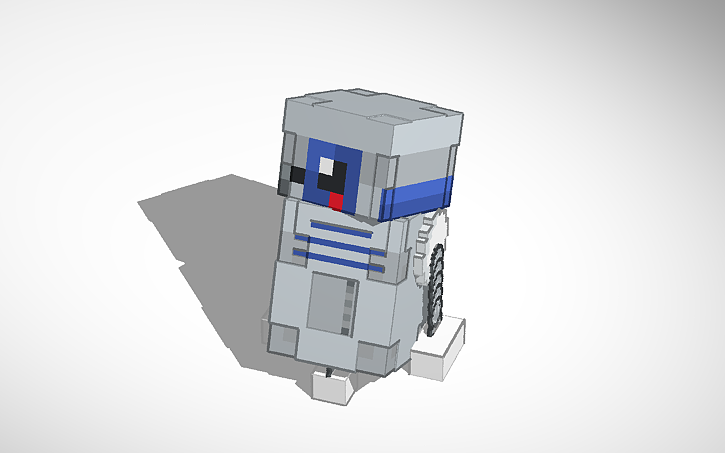 3D design Minecraft R2-D2 | Tinkercad