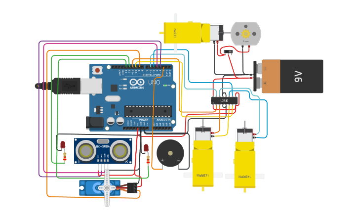Circuit Design Arduino Home Cleaning Robot Text Code Tinkercad 6911