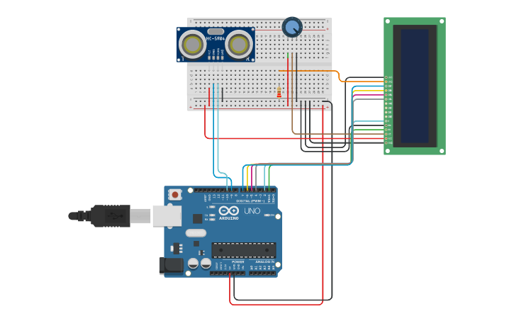 Circuit design PROJECT Ultrasonic distance sensor and LCD display ...