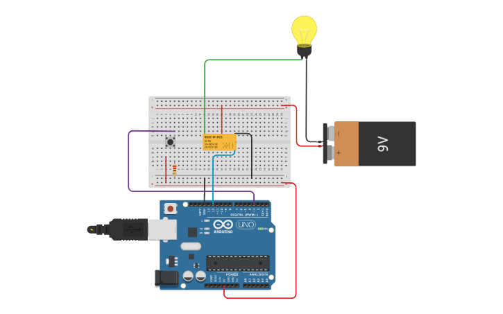 Circuit design lamp prof jonh - Tinkercad