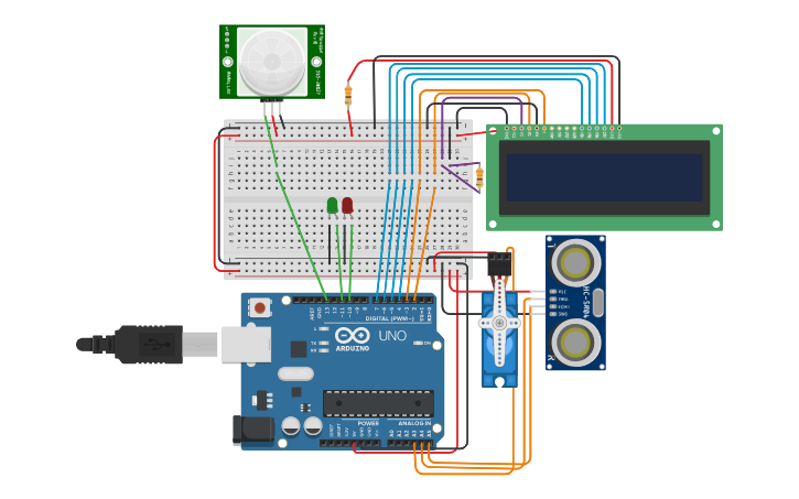 Circuit Design Copy Of Parking Tinkercad
