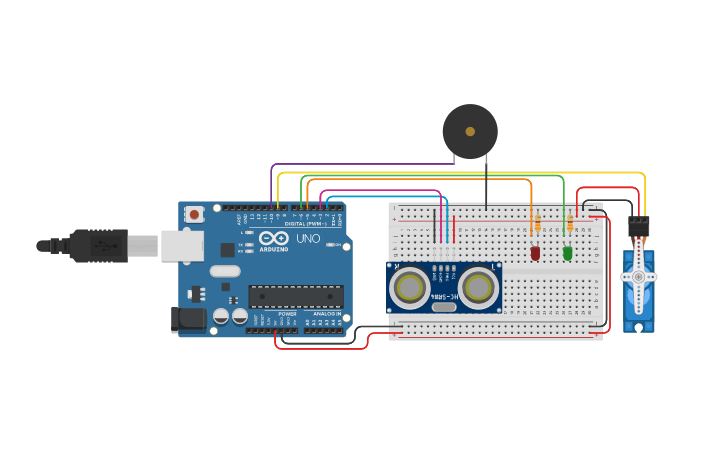 Circuit design proximity alert - Tinkercad