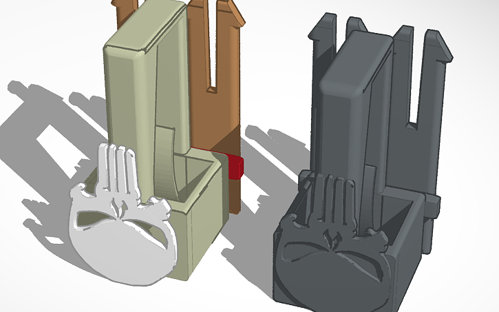 3D design P90 magazine molle clip - Tinkercad