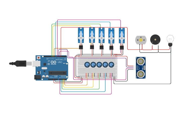 Circuit design NURHAFIDZAH 6 DOF dan sensor - Tinkercad