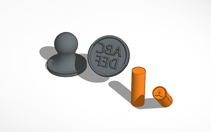 3D design 도장(Stamp) | Tinkercad