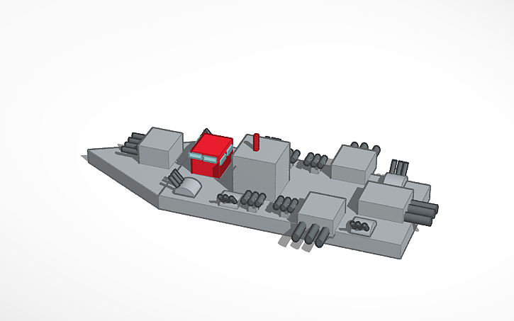 3D design warship kiranta - Tinkercad