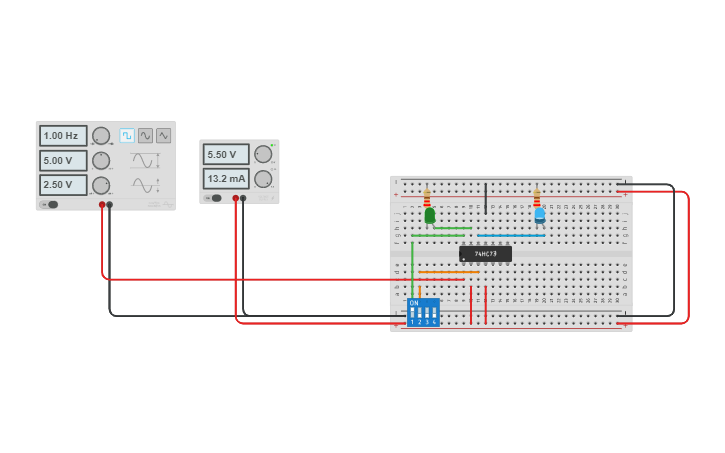 Circuit design SDAC ficha 4 | Tinkercad