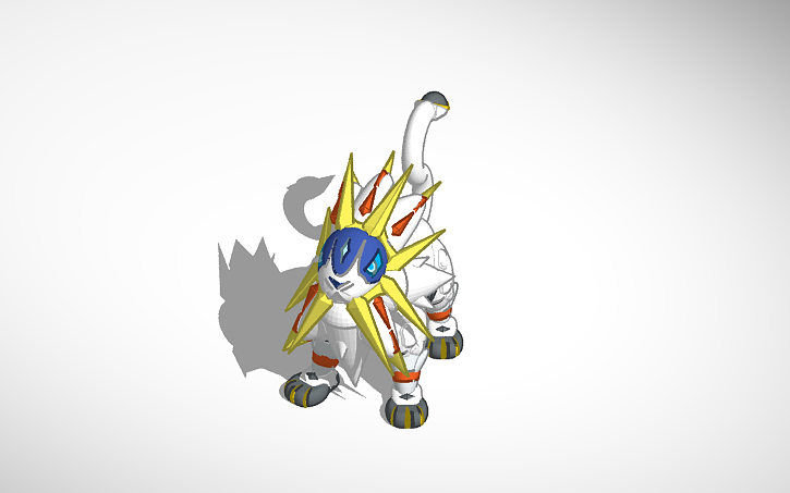 3D design Solgaleo (from Pokemon Sun) - Tinkercad