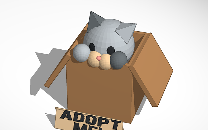 3D design "Adopt Me" cat - Tinkercad
