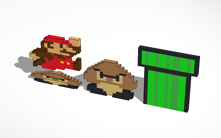 3D design Super Mario - Tinkercad