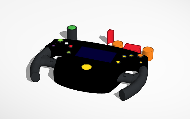 3D design F1 SF/23 steering wheel - Tinkercad