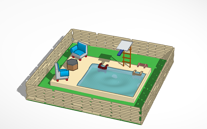 3D design back garden design-kasalh - Tinkercad