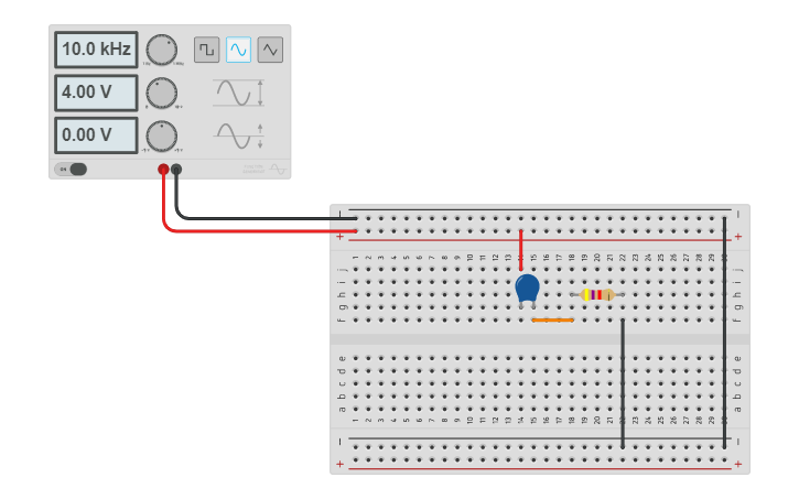 Circuit design High Pass Filter - Tinkercad