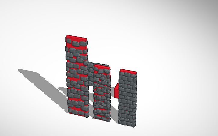 3D design Miscellaneous cobblestone walls - Tinkercad