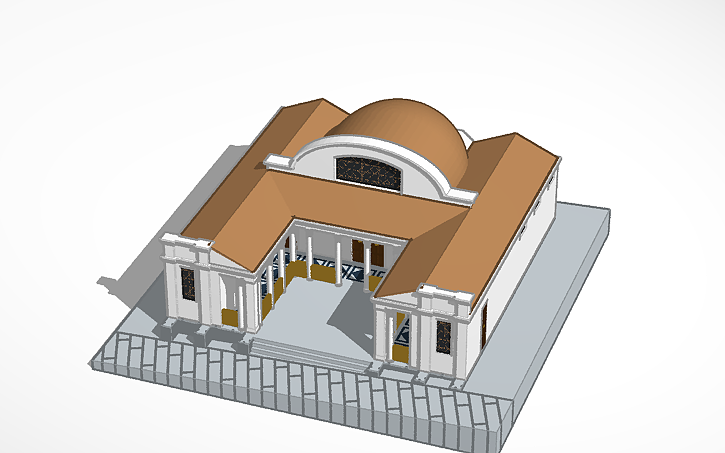 3D design The Timgad Library - Southern Roman Empire - Tinkercad