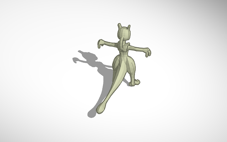 3D design mewtwo - Tinkercad