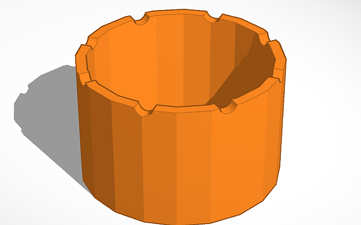 3D design basic ashtray - Tinkercad